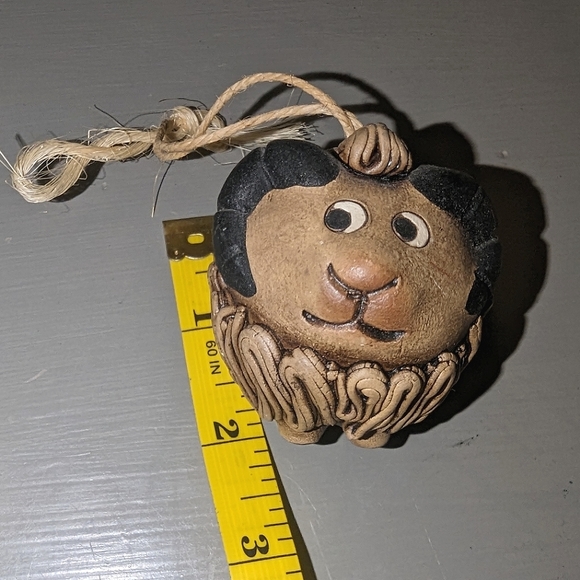 Holiday | Vintage Ram Sheep Christmas Ornament Clay Ram Goat Ball ...